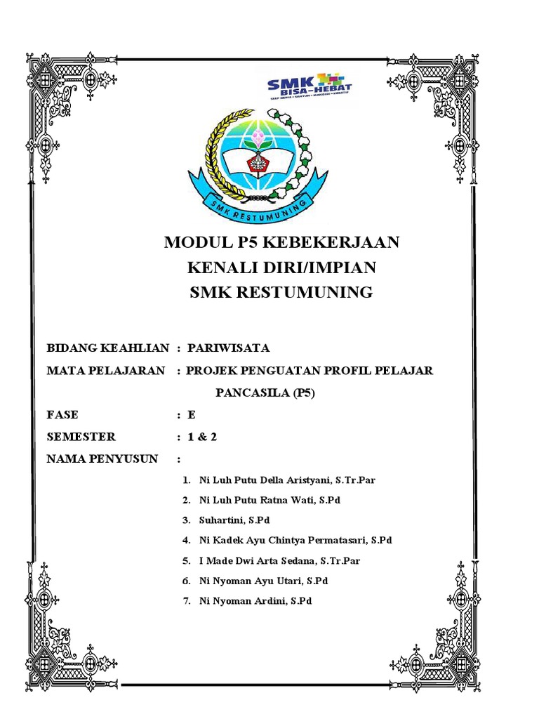 Modul P5 Kenali Diri Atau Impian | PDF