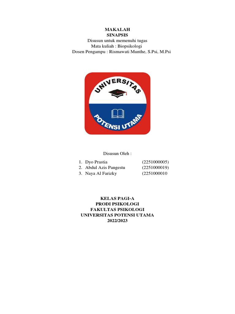 Proses dan Konsep Sinapsis Kimia | PDF
