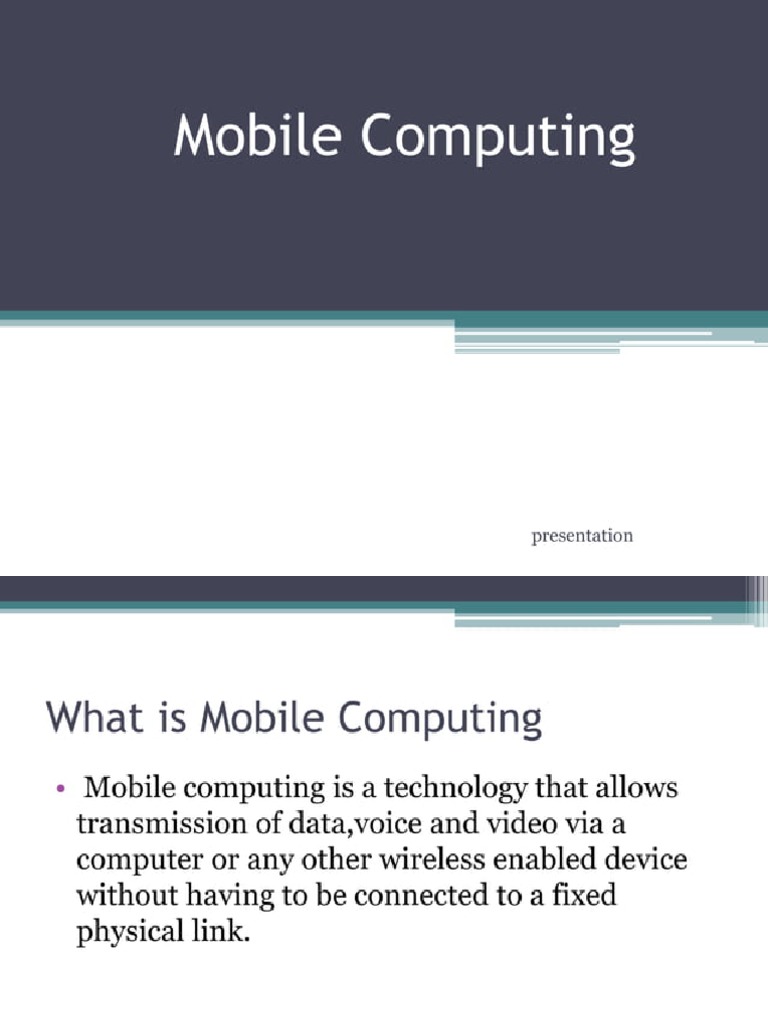 Mobile Computing-Lec1 | PDF Mobile Computing-Lec1 | PDF