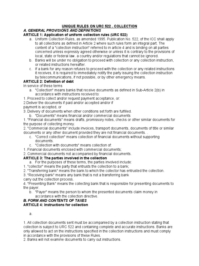 Urc 522 | PDF | Payments | Interest