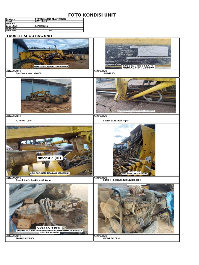 Report Pengecekan Gd511a-1 - GD01 - PT Sap | PDF | Teknologi & Rekayasa