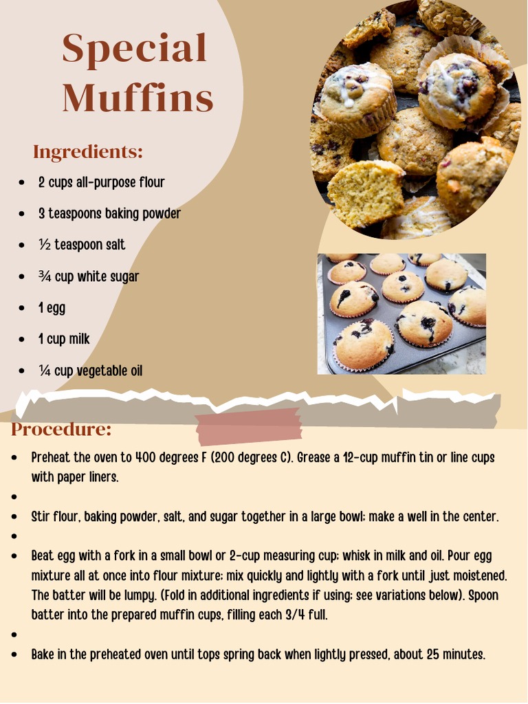 Brown Abstract Recipe Card | PDF | Cakes | Teaspoon