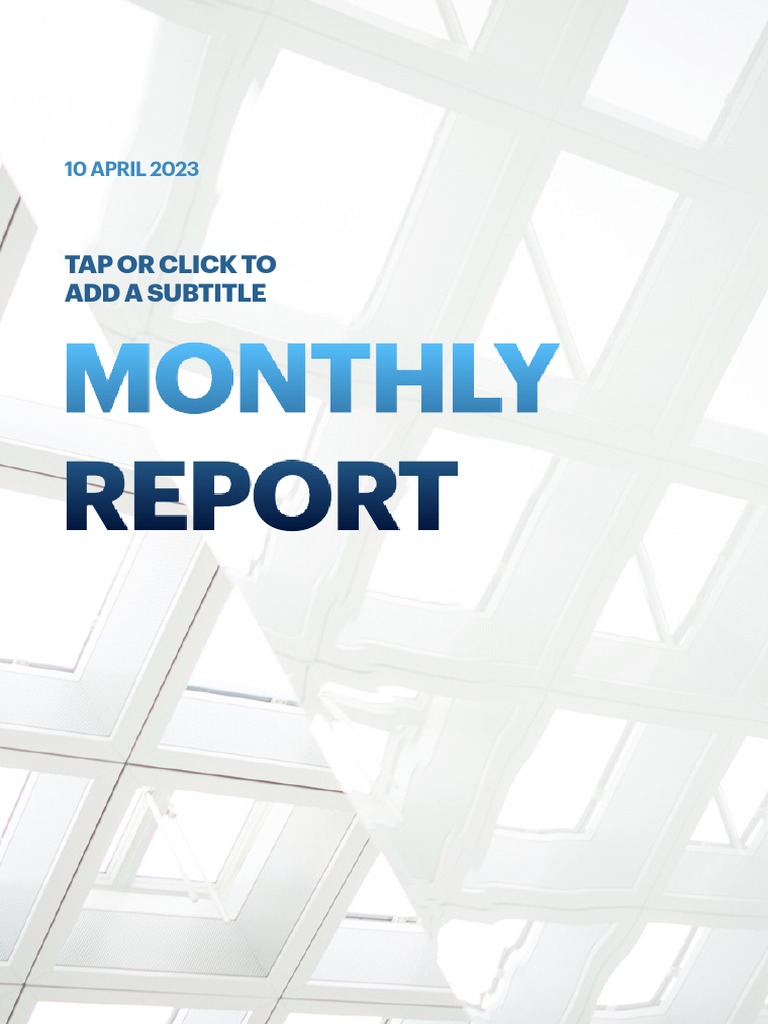 Monthly Report | PDF | Page Layout | Computing