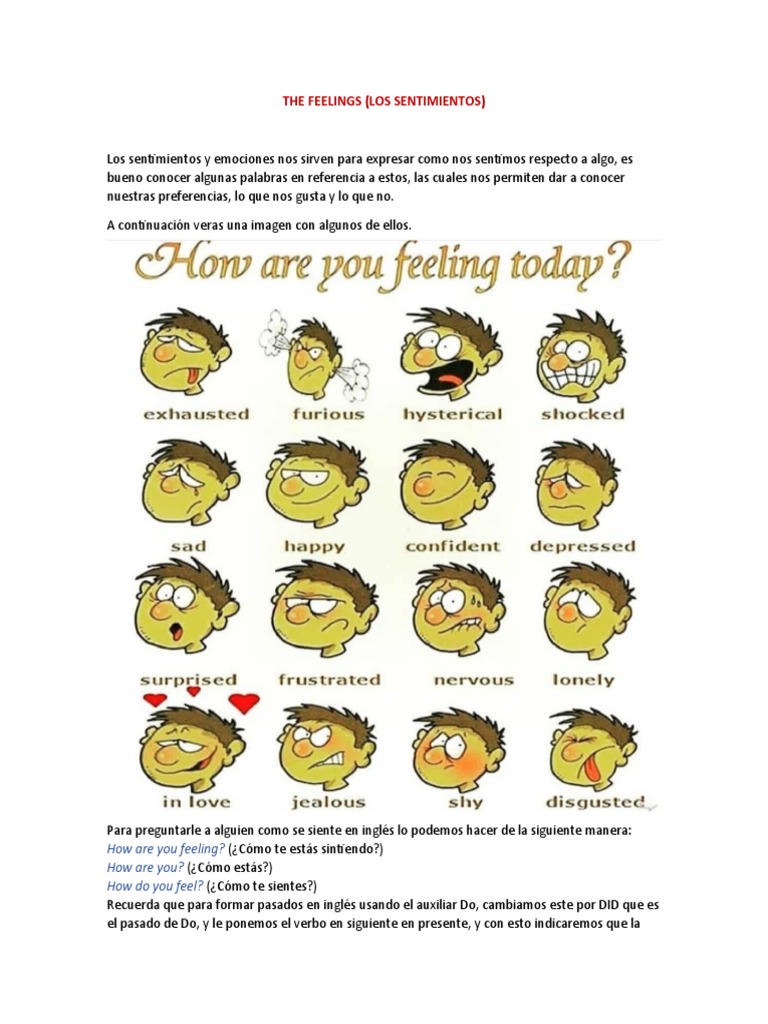 THE FEELINGS by Andrés Felipe Tamayo Sepúlveda. | PDF | Ciencia ...