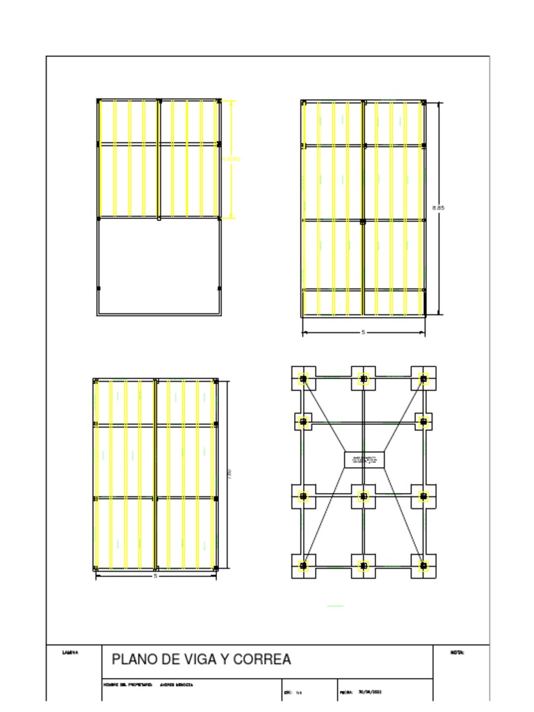 PLANO DE VIGA Y CORREA | PDF