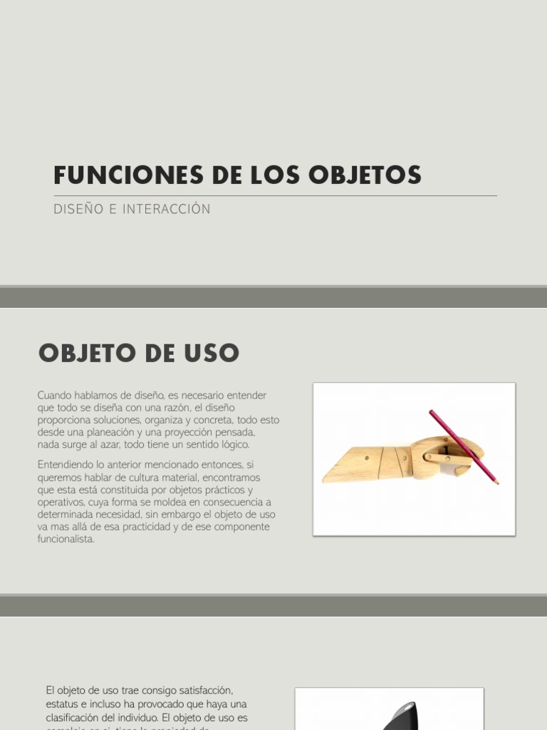 Funciones de Los Objetos | PDF | Diseño | Evolución