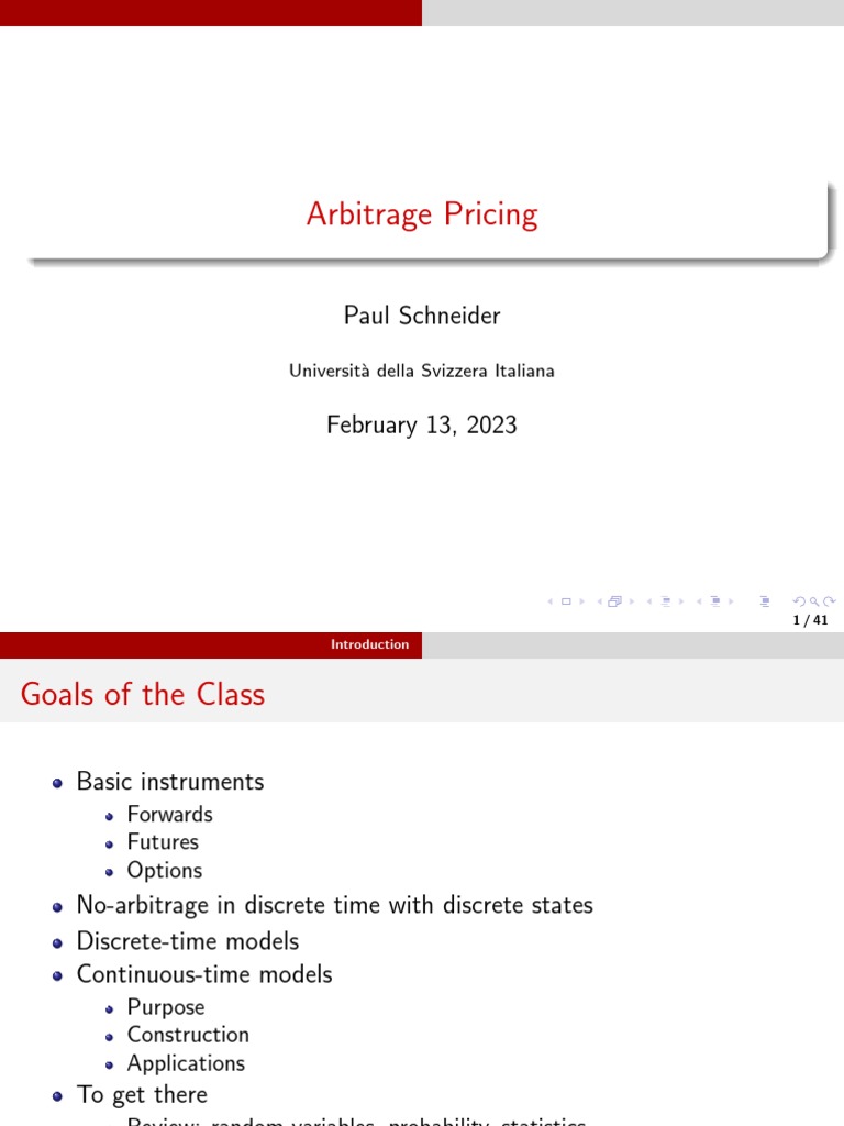 Arbitrage Pricing Theory Explained Pdf Arbitrage Option Finance