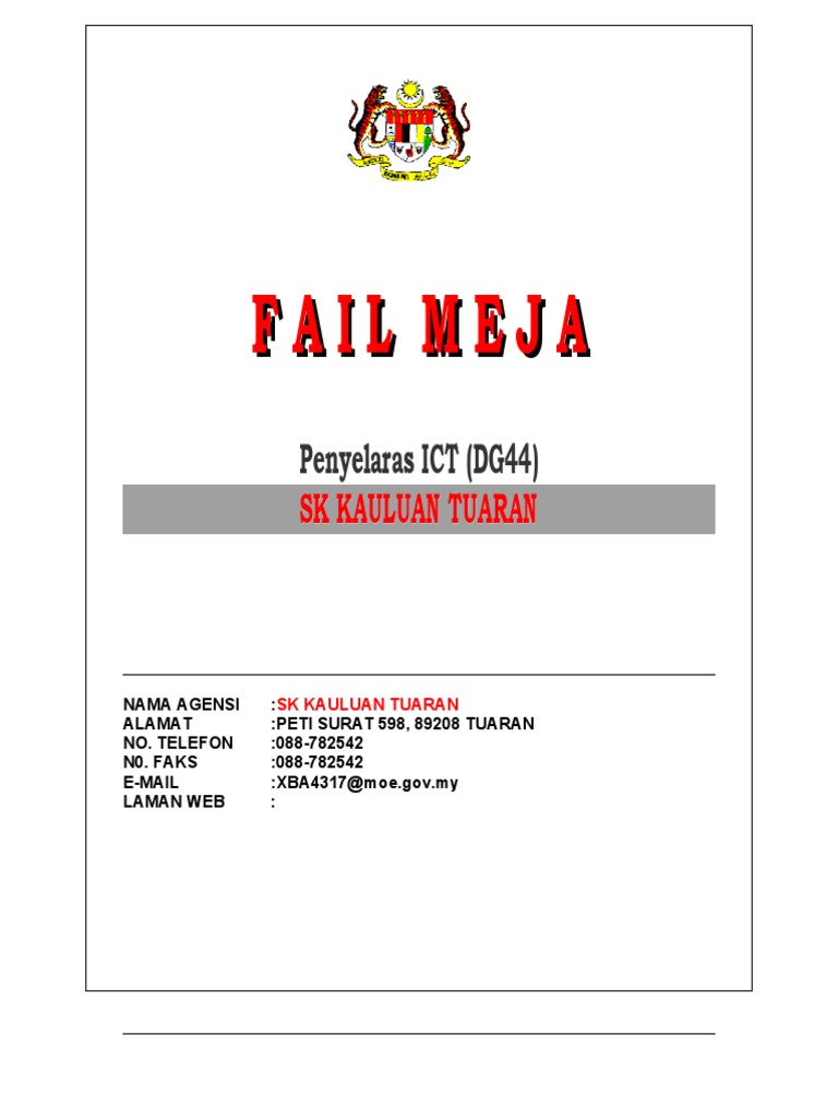 Fail Meja GPB Penyelaras Ict | PDF
