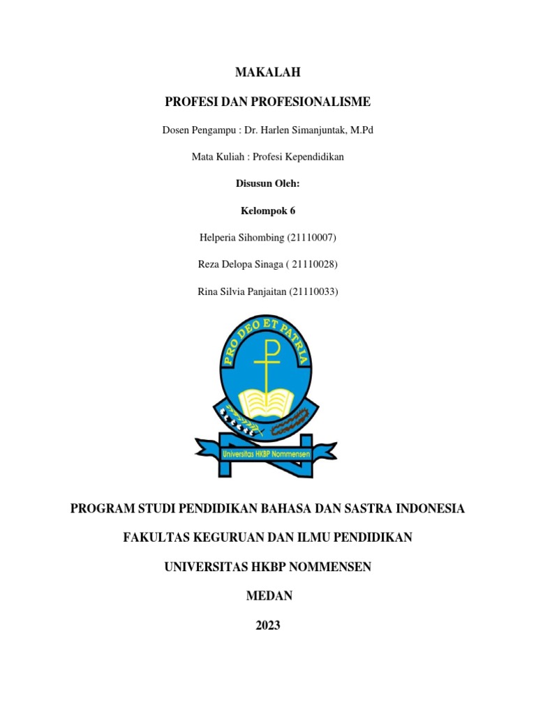 Makalah Kelompok 6 Profesi Kependidikan | PDF