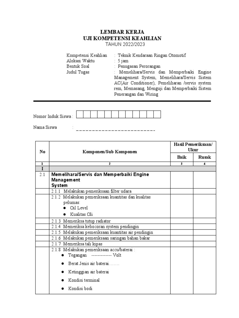 Lembar Kerja PRAKTIK LSP P1 SMKN6 BALIKPAPAN | PDF
