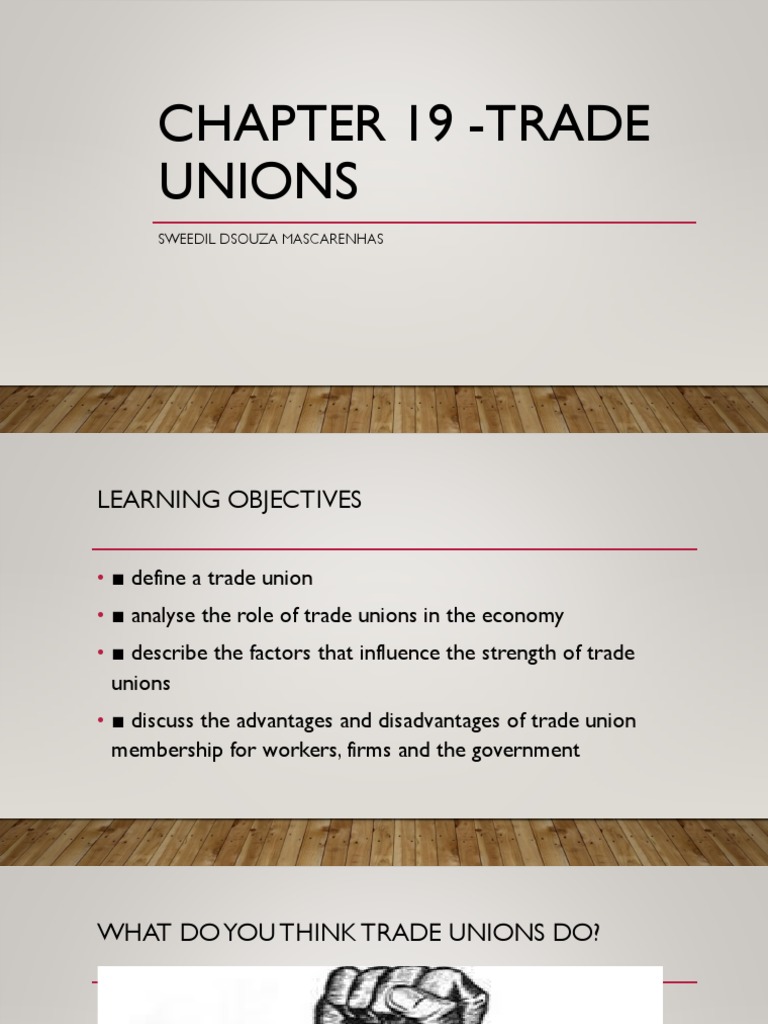 Chapter 19 - Trade Unions | PDF