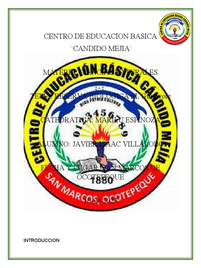 Centro de Educacion Basica Candido Mejia | PDF | Movimiento conservacionista | Fauna