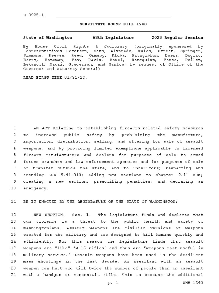Washington Democrats Ram Through Semi-Auto Ban, Training Requirement ...