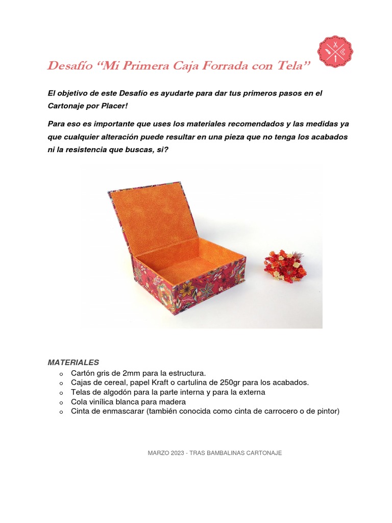 Lista de Materiales - Caja Libro | PDF | Hogar, jardinería y bricolaje
