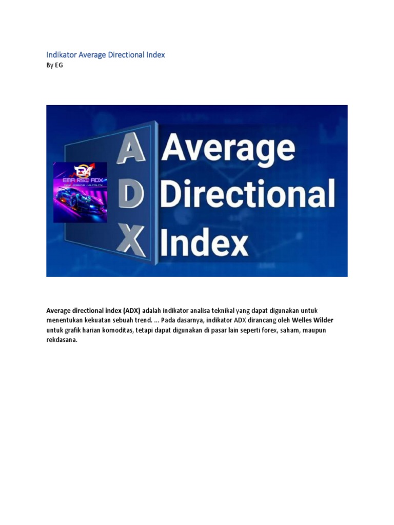 Panduan Indikator ADX untuk Trading | PDF