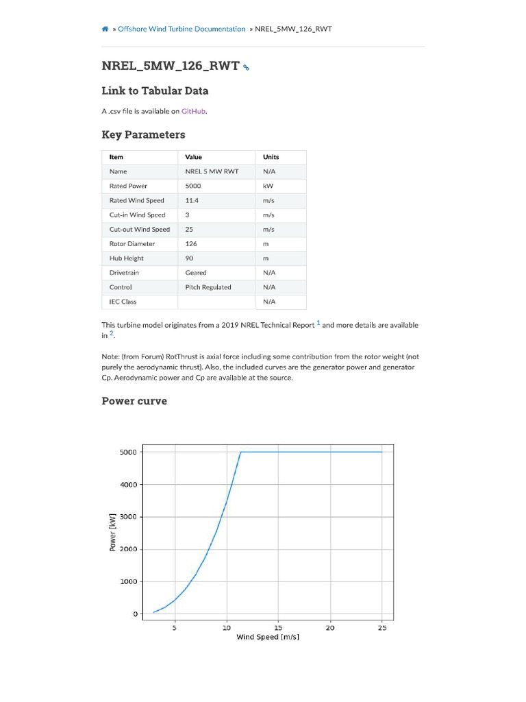 NREL 5MWOfficial | PDF