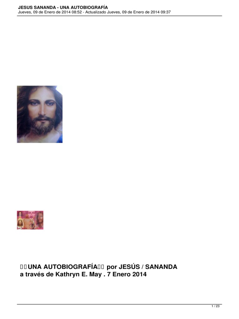 Autobiografía de Jesús Sananda | PDF | Amor | Dios