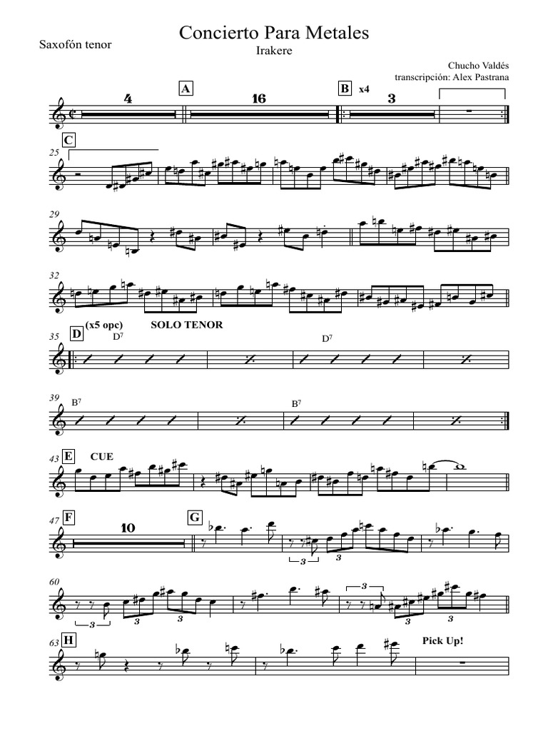 Concierto para Metales - Saxof N Tenor | PDF