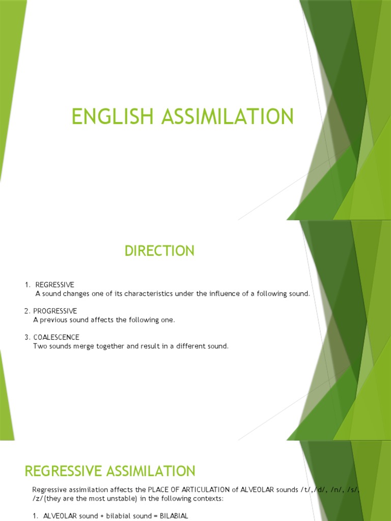 English Assimilation | PDF | Human Communication | Phonetics