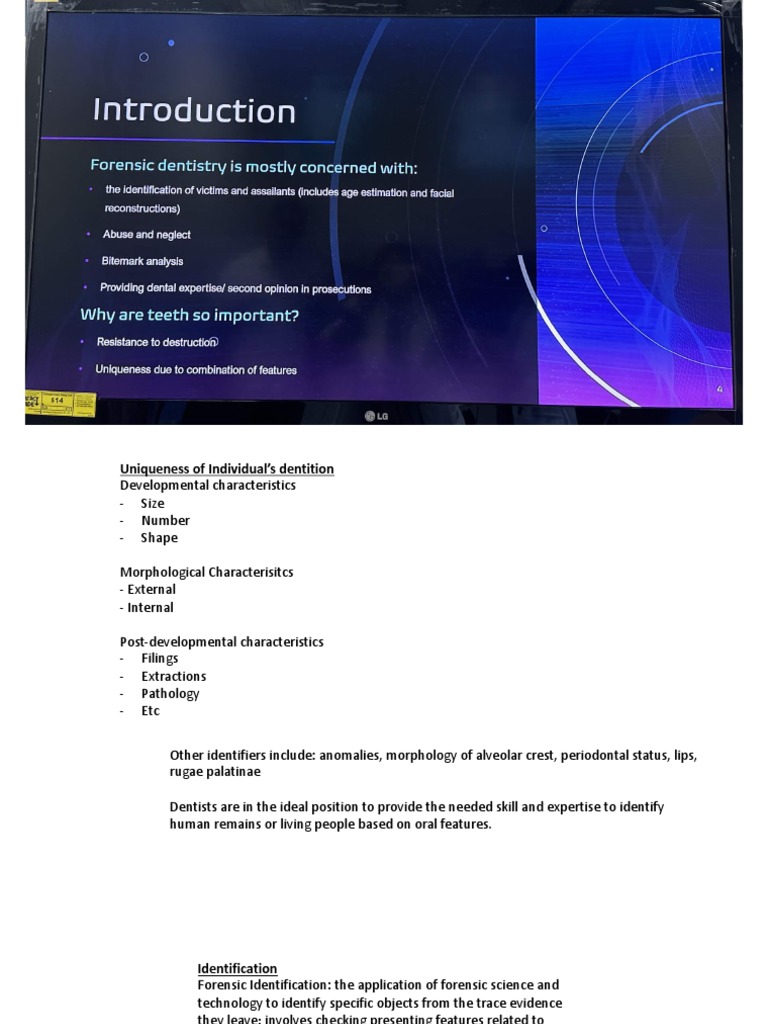 Forensic Dentistry Powerpoint | PDF