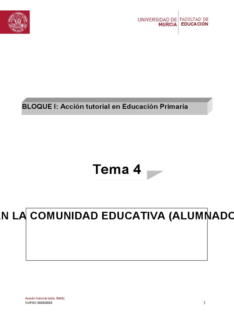 Tema 4 - Acción Tutorial | PDF | Aprendizaje | Motivacional