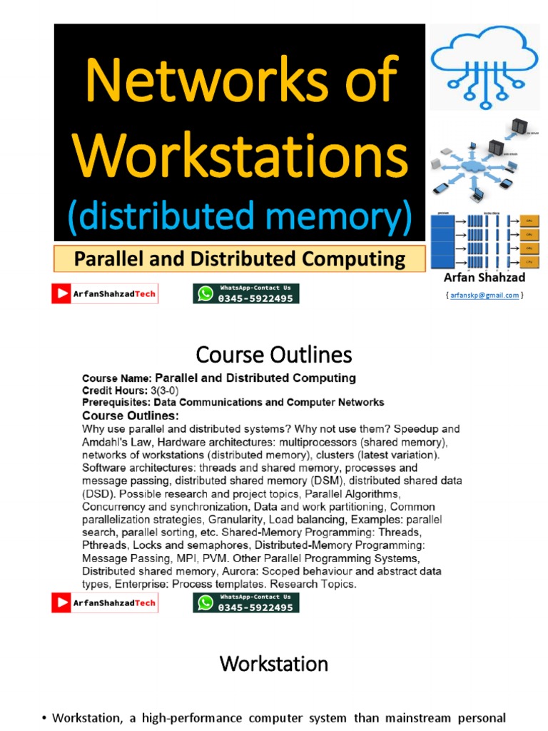 Networks of Workstations: (Distributed Memory) | PDF | Workstation | Computer Cluster