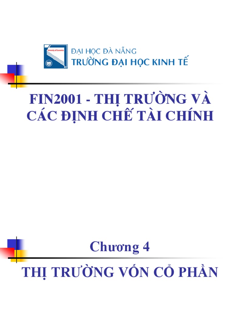 Fin2001 - Thị Trường Và Các Định Chế Tài Chính | PDF