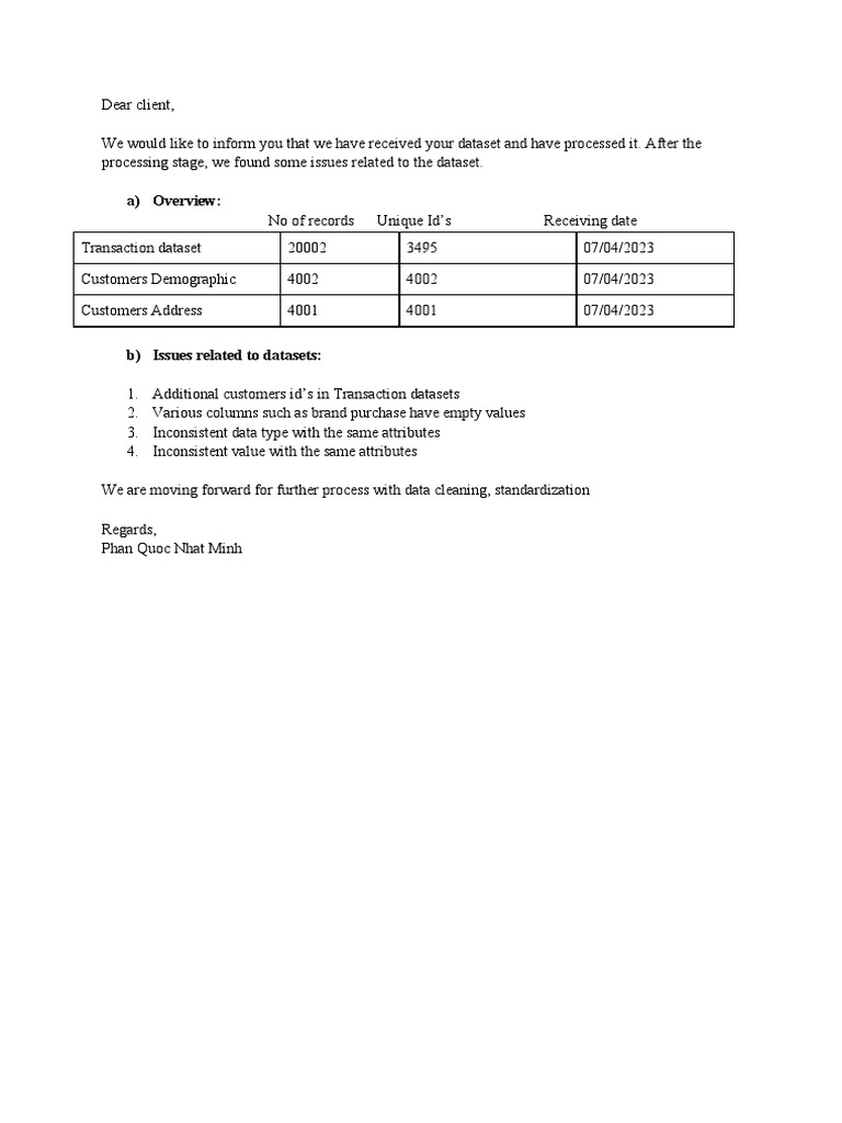 KPMG Virtual Internship I Task 1 | PDF | Business | Computers