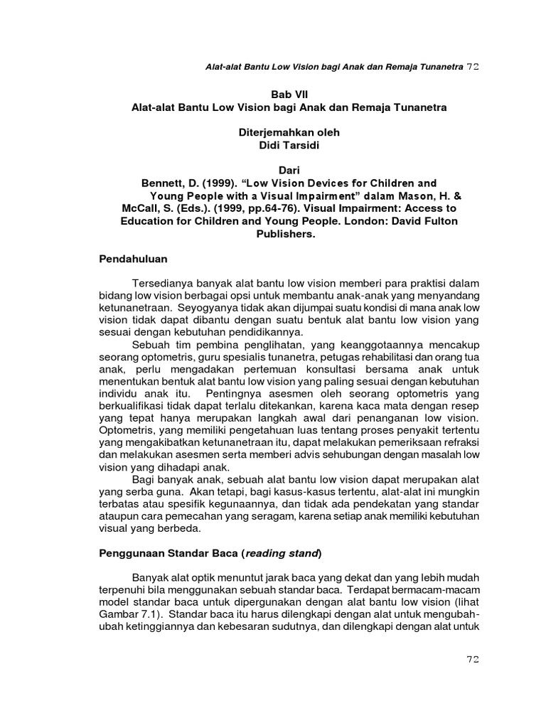 Alat Bantu Low Vision | PDF