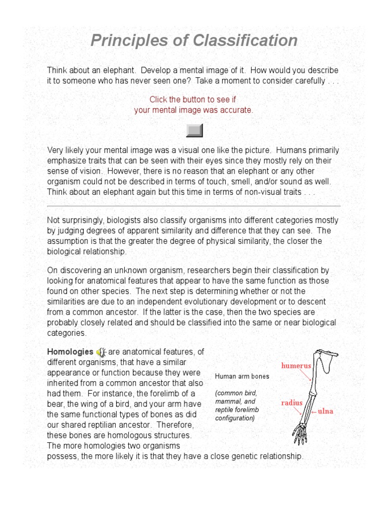 Principles of Classification of Living Things | PDF | Species | Organisms
