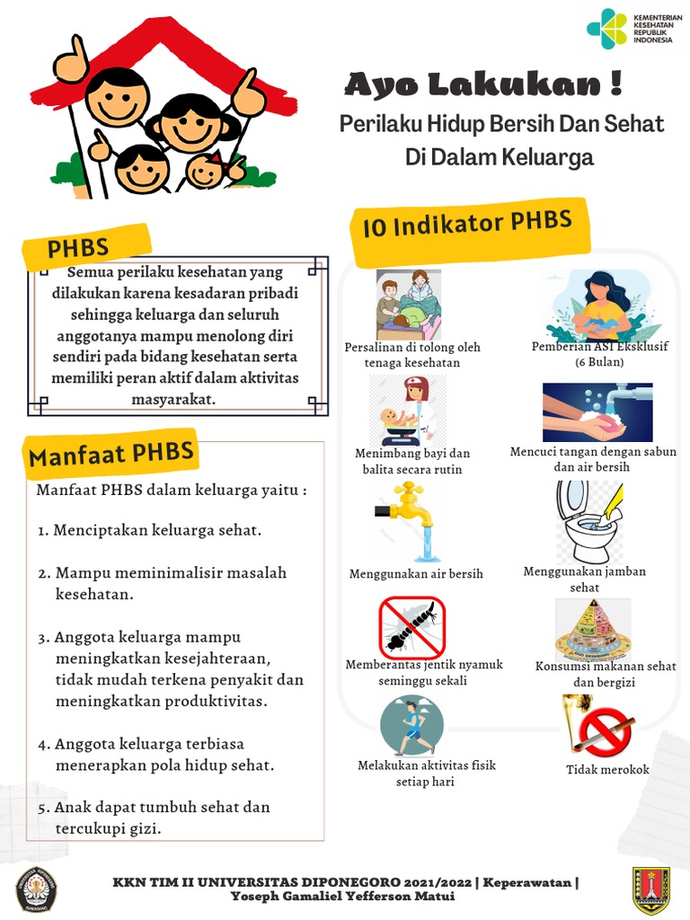 Phbs 10 Indikator PHBS: Perilaku Hidup Bersih Dan Sehat Di Dalam Keluarga | PDF