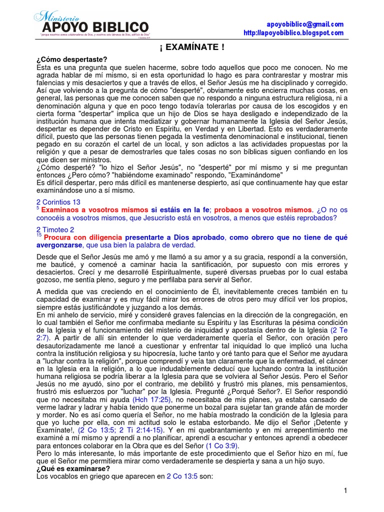 04 - Examinate | PDF | Fe | Cristo (título)