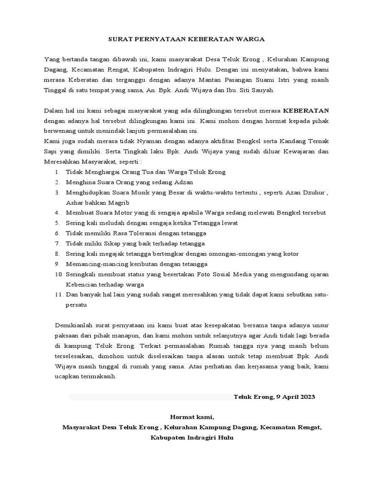 Surat Keberatan | PDF