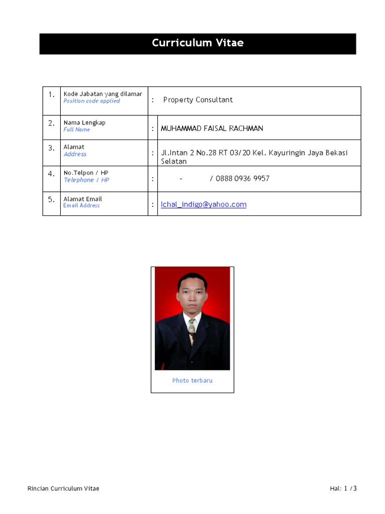 CV Faisaall | PDF