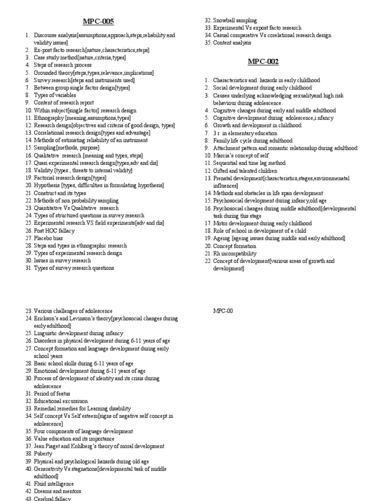 Research Design and Development Topics | PDF | Developmental Psychology ...
