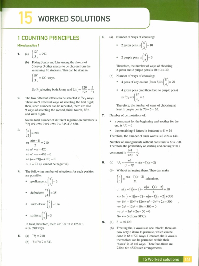 15 Worked Solutions | PDF