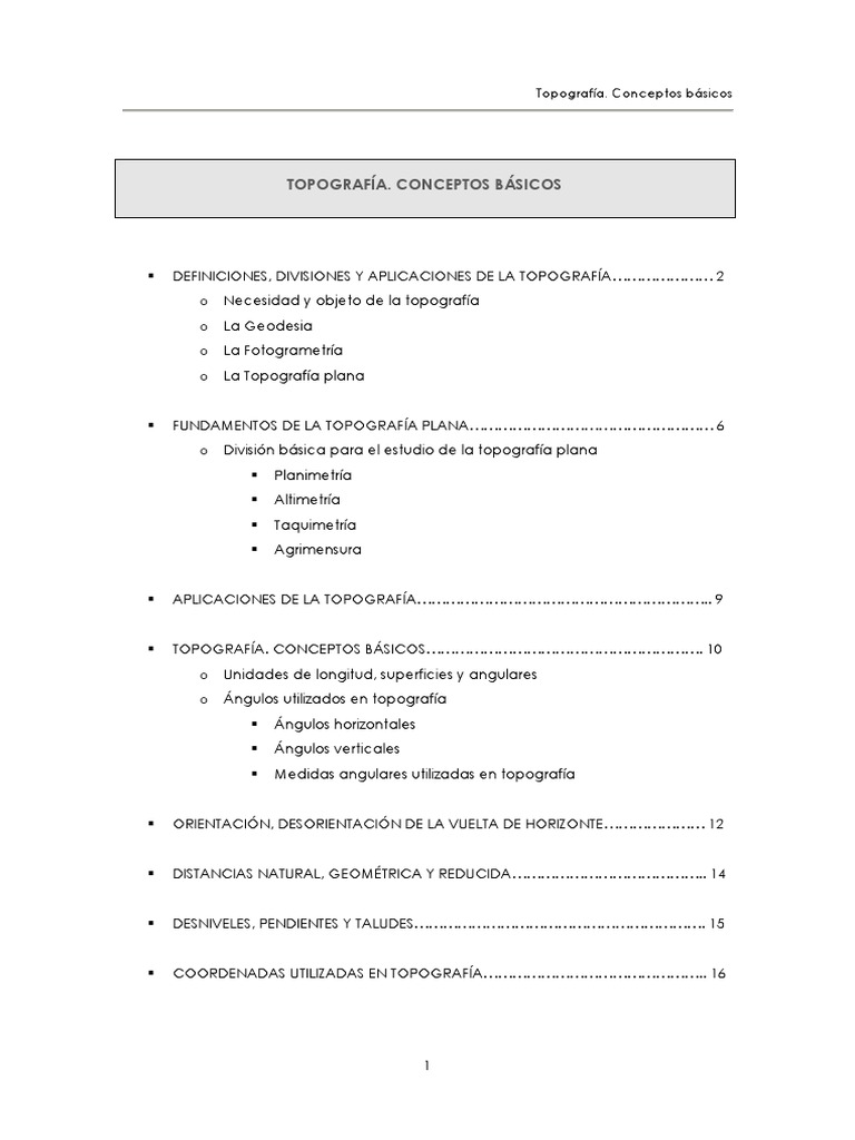 Conceptos Básicos de Topografía | PDF | Topografía | Sistema coordinado