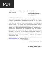 Solicito Desglose de Documentos | PDF | Derecho