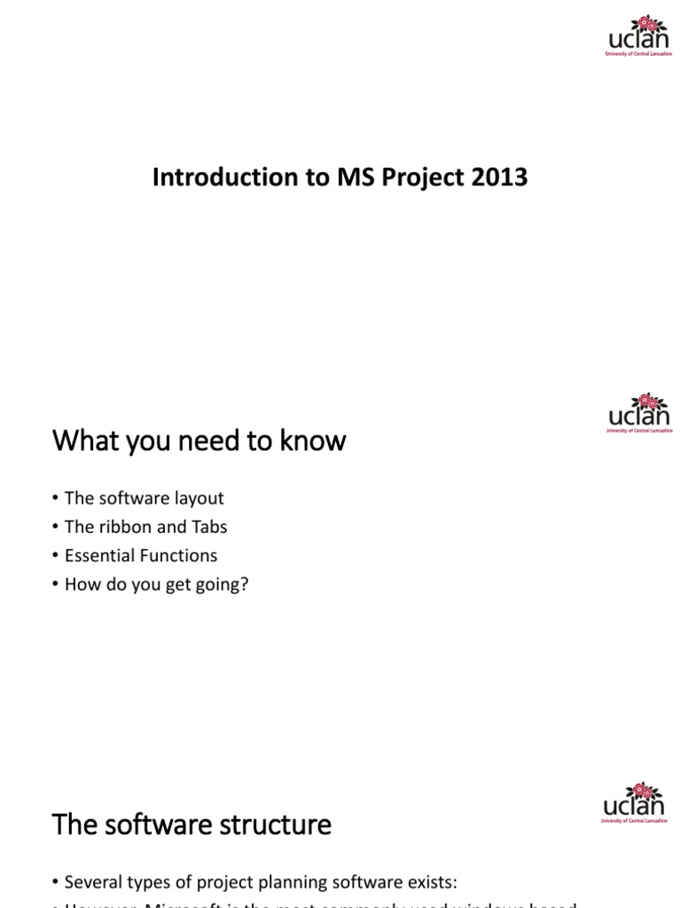 Introduction To MS Project 2013 | PDF