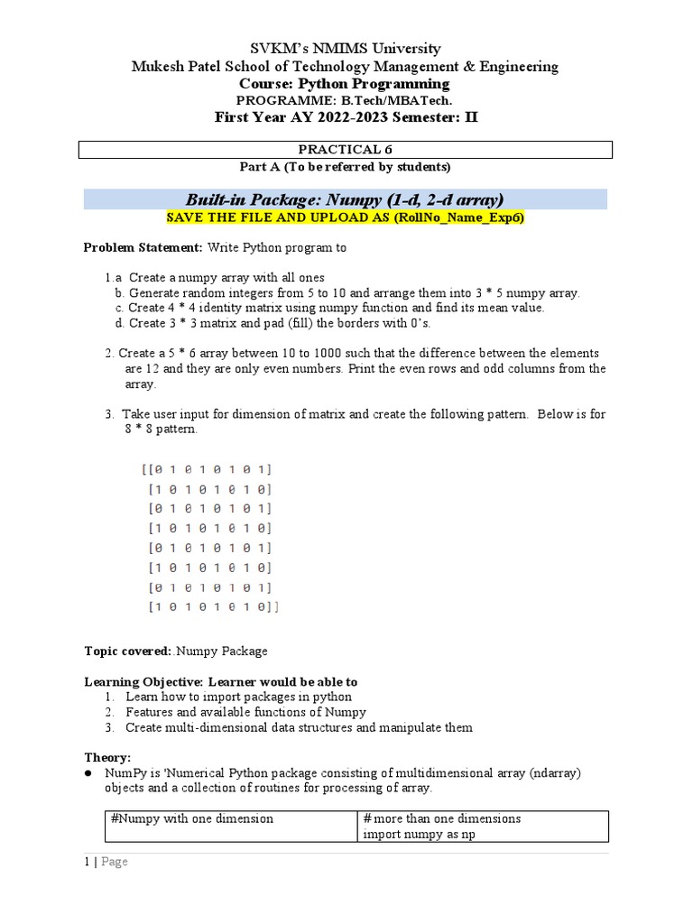 Practical6 Python Programming Pdf Software Engineering Computer
