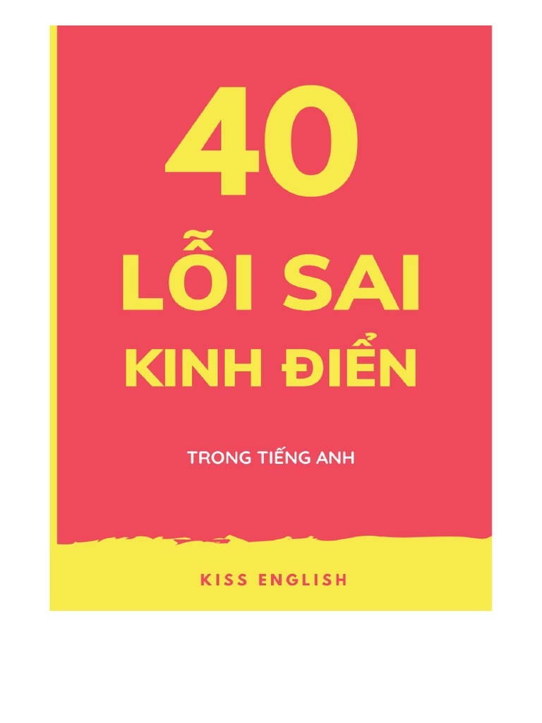 40 Loi Sai Kinh Dien Trong Tieng Anh | PDF