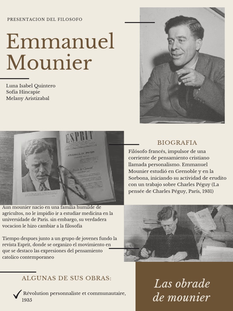 Emmanuel Mounier | PDF | Teorías filosóficas