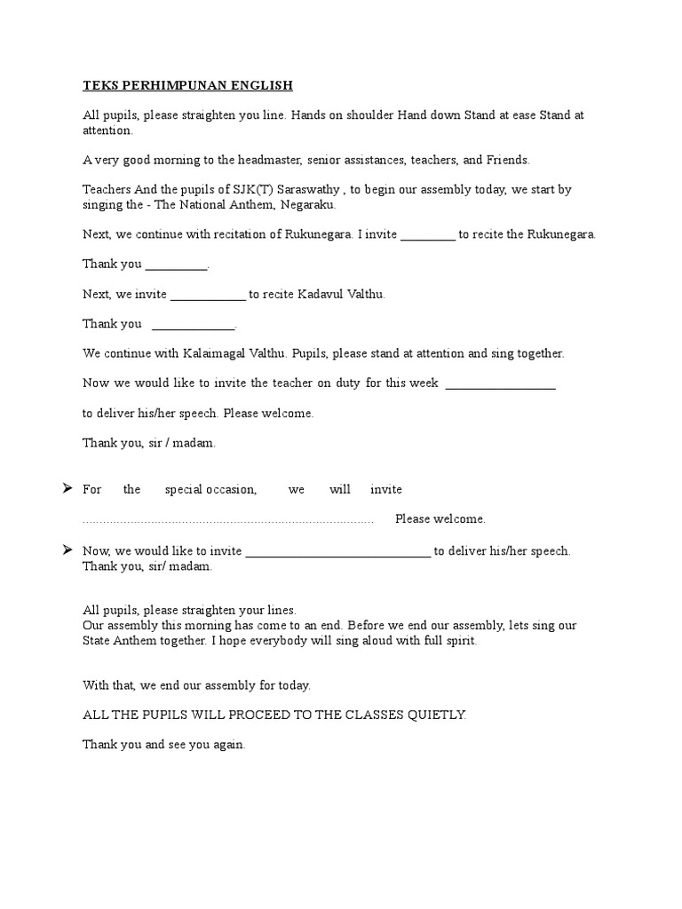 Teks Perhimpunan Bi | PDF