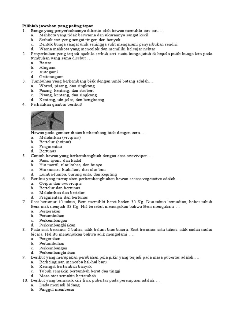 Soal Um Ipa Kelas 6 | PDF