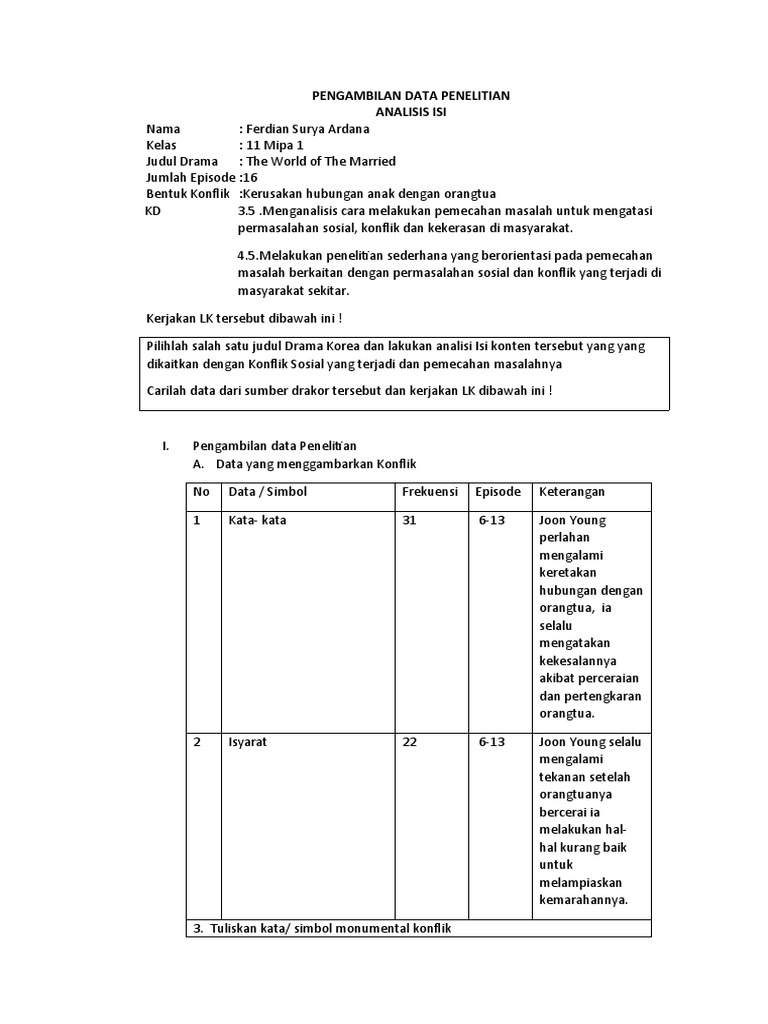 LK Analisis Isi | PDF