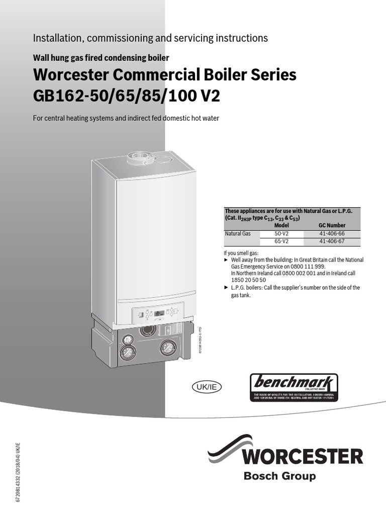 Worcester Commercial Boiler Series GB162-50/65/85/100 V2: Installation ...