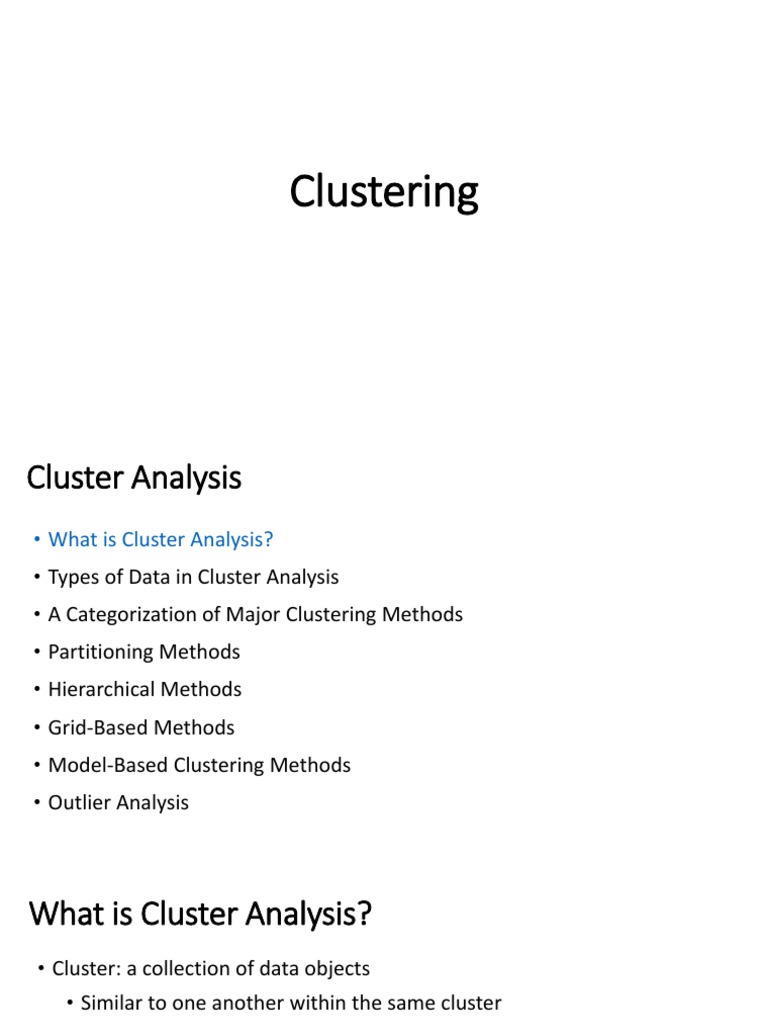Viden Io Data Analytics Lecture10 3 Cluster Analysis 1 PDF | PDF ... Viden Io Data Analytics Lecture10 3 Cluster Analysis 1 PDF | PDF ...