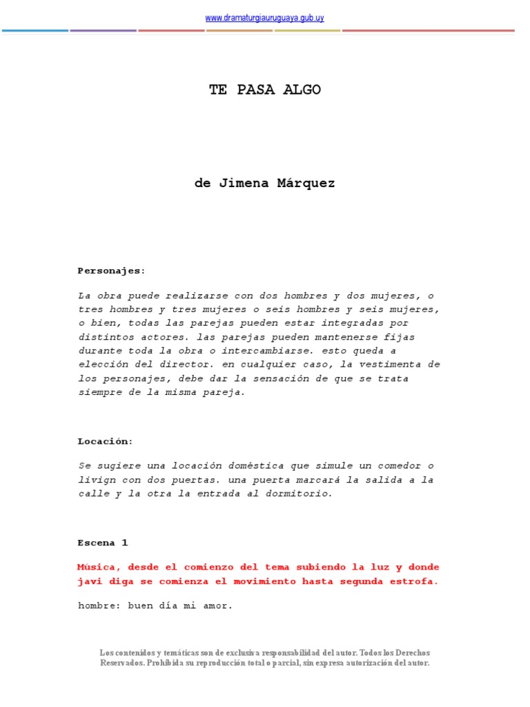Te Pasa Algo: de Jimena Márquez | PDF