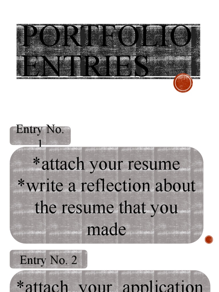 Portfolio Entries | PDF