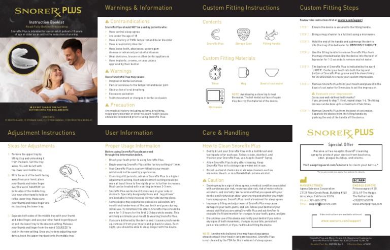 Snorerx Plus | PDF | Snoring | Medical Specialties